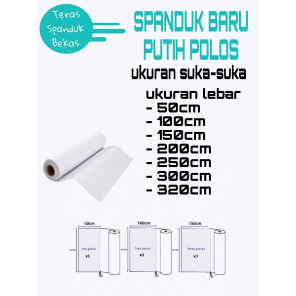 Jual spanduk / banner bahan flexy baru putih polos ukuran suka-suka ...