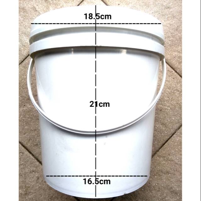 Jual PAIL EMBER BUCKET PLASTIK | PLASTIK PP PUTIH POLOS VOLUME 5L ...