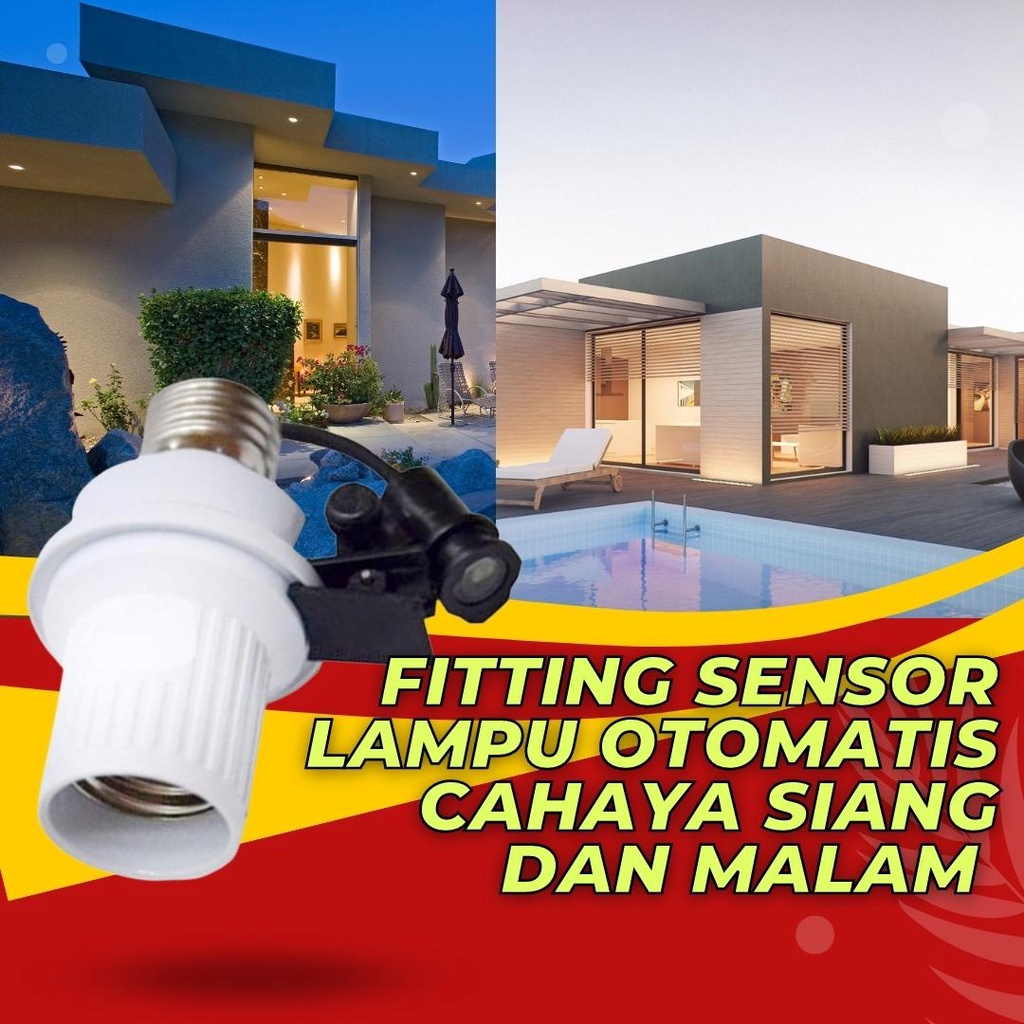 Jual Fitting Sensor Lampu Otomatis E27 Cahaya Siang Dan Malam Hari ...