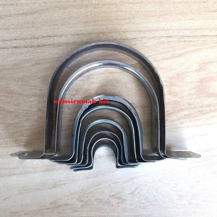 Jual Klem pipa 2 1/2" 2 1/2 inch 1.5" 1,5 " pipe plat omega seng besi ...
