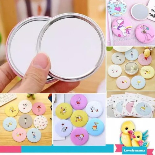Jual Kaca Cermin Bulat Portable 6,5cm Kaca Bulat Mini Kecil Karakter ...