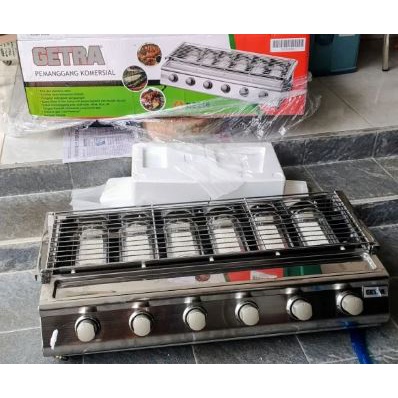Jual GETRA BS-216 Kompor Stainless Pemanggang 6 Tungku BBQ Burner ...