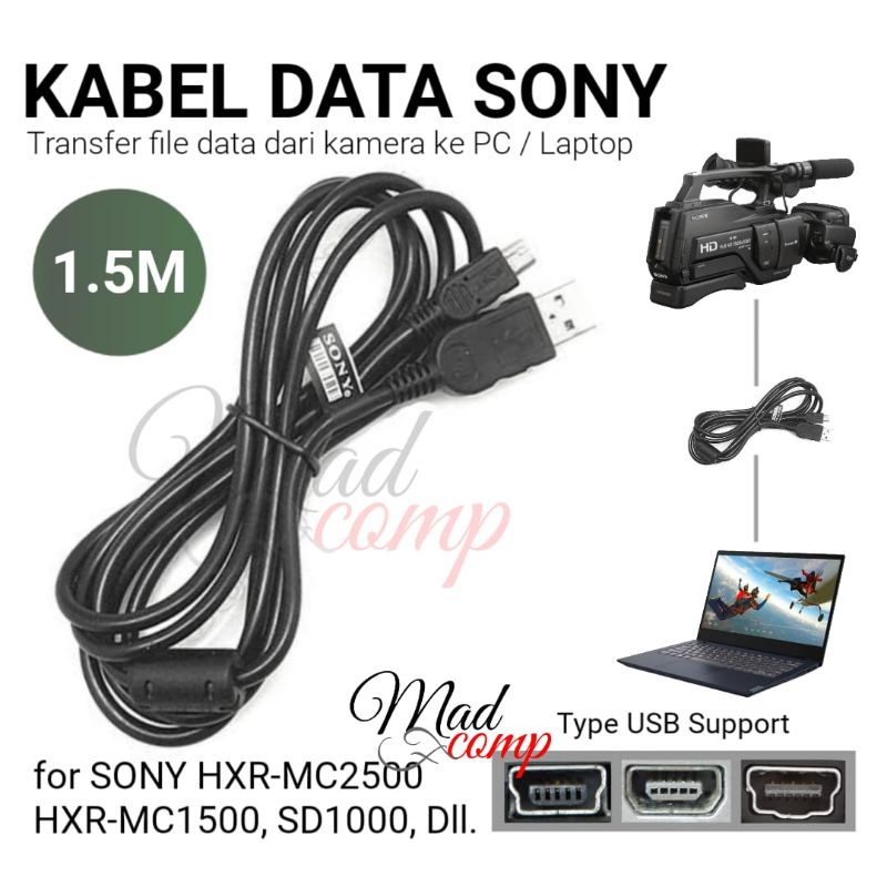 Jual KABEL TRANSFER DATA SONY HXR-MC2500 MC1500 SD1000 | Shopee Indonesia