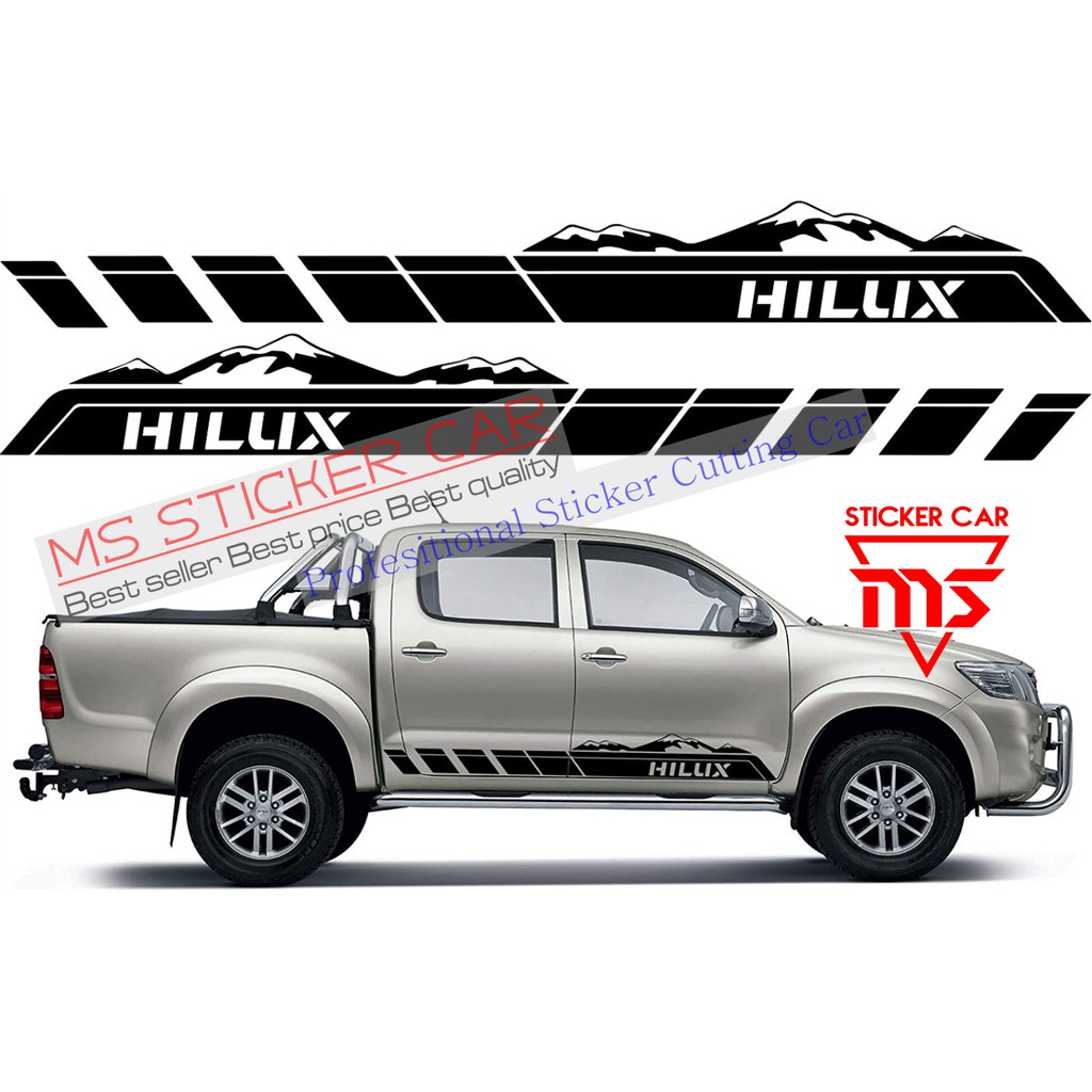 Jual sticker stiker mobil hilux sticker toyota hilux side body offroad ...