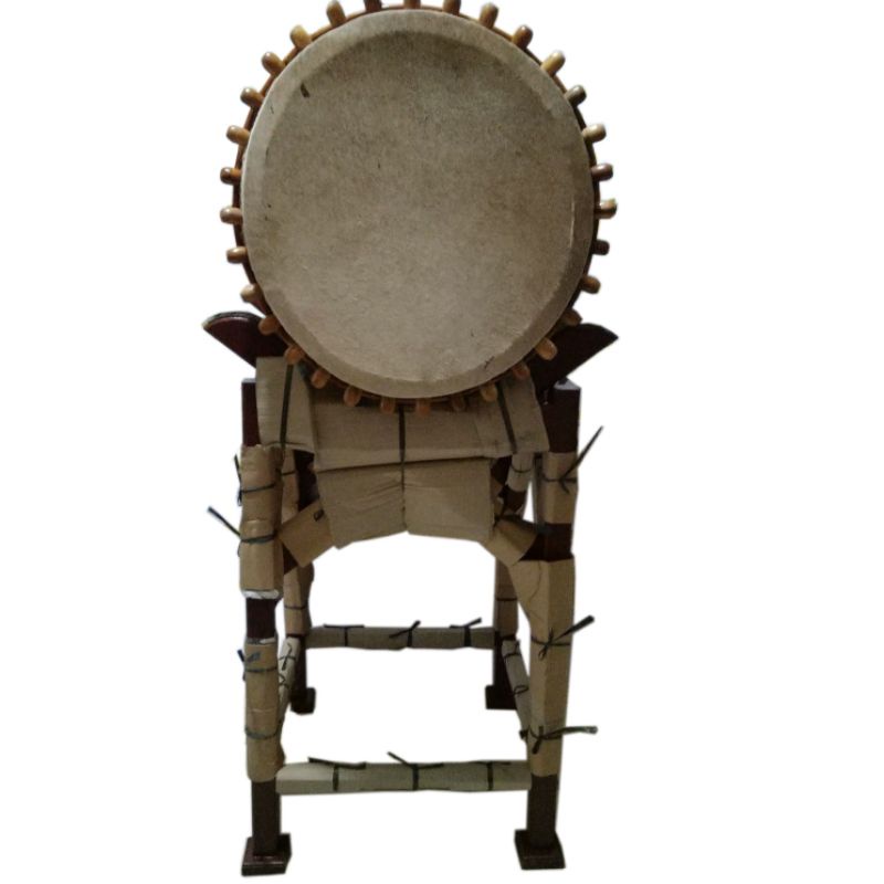 Jual bedug kayu 60cm x 90cm kulit sapi plus kaki dan pemukul | Shopee ...