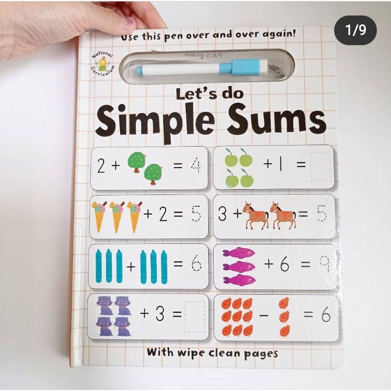 Jual Buku Wipe and Clean Simple Sum | Shopee Indonesia