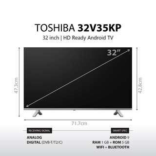 Jual LED TV Toshiba 32V35KP HD Smart Android 32 Inch Indonesia|Shopee Indonesia