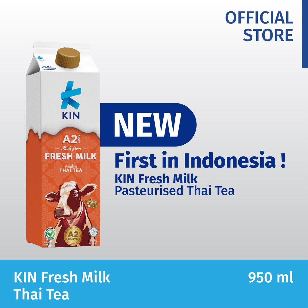 KIN Pasteurised Fresh Milk Thai Tea 950ml | Shopee Indonesia