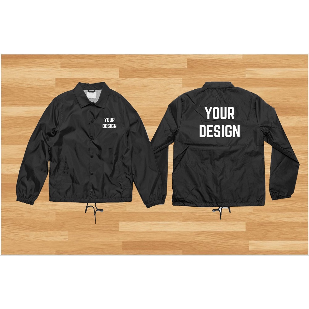 Jual Jaket Coach Parasut Taslan Bordir Komputer Desain Custom | Shopee ...