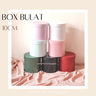 Jual BOX BULAT POLOS 10CM & 15cm Bloom Box Flower Bulat Round / Kotak Bunga Kotak Kado - KECIL ...