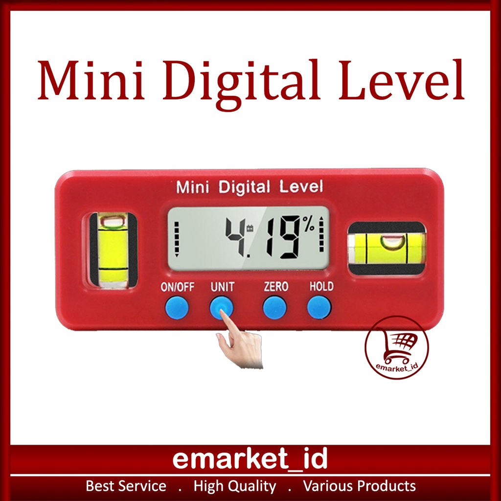 Jual Alat Ukur Sudut Kemiringan / Mini Digital Level / Waterpass Water ...