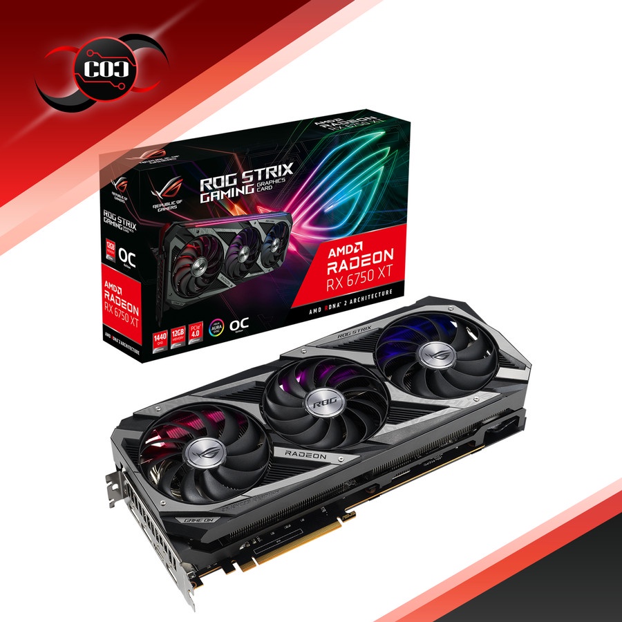 Jual ASUS ROG Strix Radeon RX 6750 XT 12GB OC Edition | Shopee Indonesia