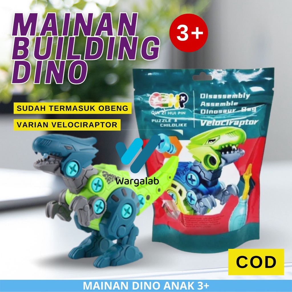Jual Mainan Robot Bongkar Pasang Anak Perempuan Laki Laki Mainan Dino ...