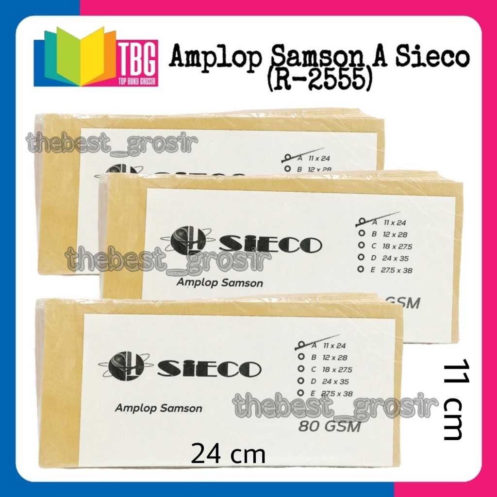Jual AMPLOP SAMSON A SIECO / AMPLOP COKLAT / AMPLOP KRAFT (R-2555 ...
