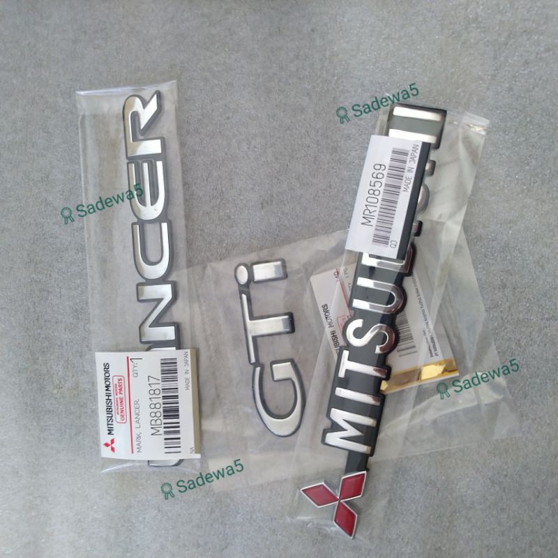 Jual emblem logo mitsubishi Lancer gti set 3 pcs | Shopee Indonesia