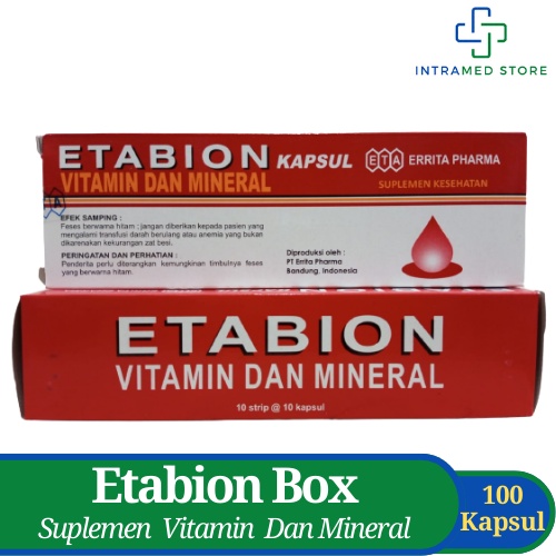 Jual Etabion Box isi 100 Kapsul - Suplemen Vitamin Dan Mineral Untuk ...