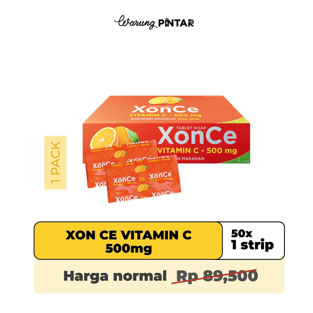 Jual XON-CE Vitamin C 500mg Per Pak (50 Strip/100 tablet) Indonesia ...