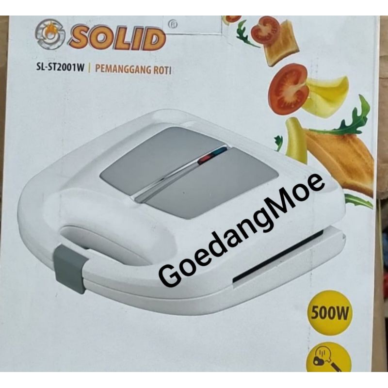 Jual SOLID Panggangan roti toaster SL-ST2001W Jepitan roti sandwich ...