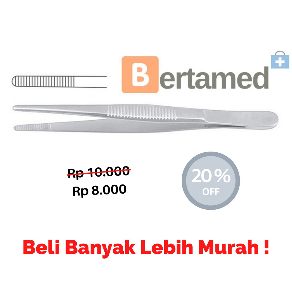Pinset Anatomi 14 cm / Pinset Anatomis / Thumb Dressing Forcep | Shopee ...