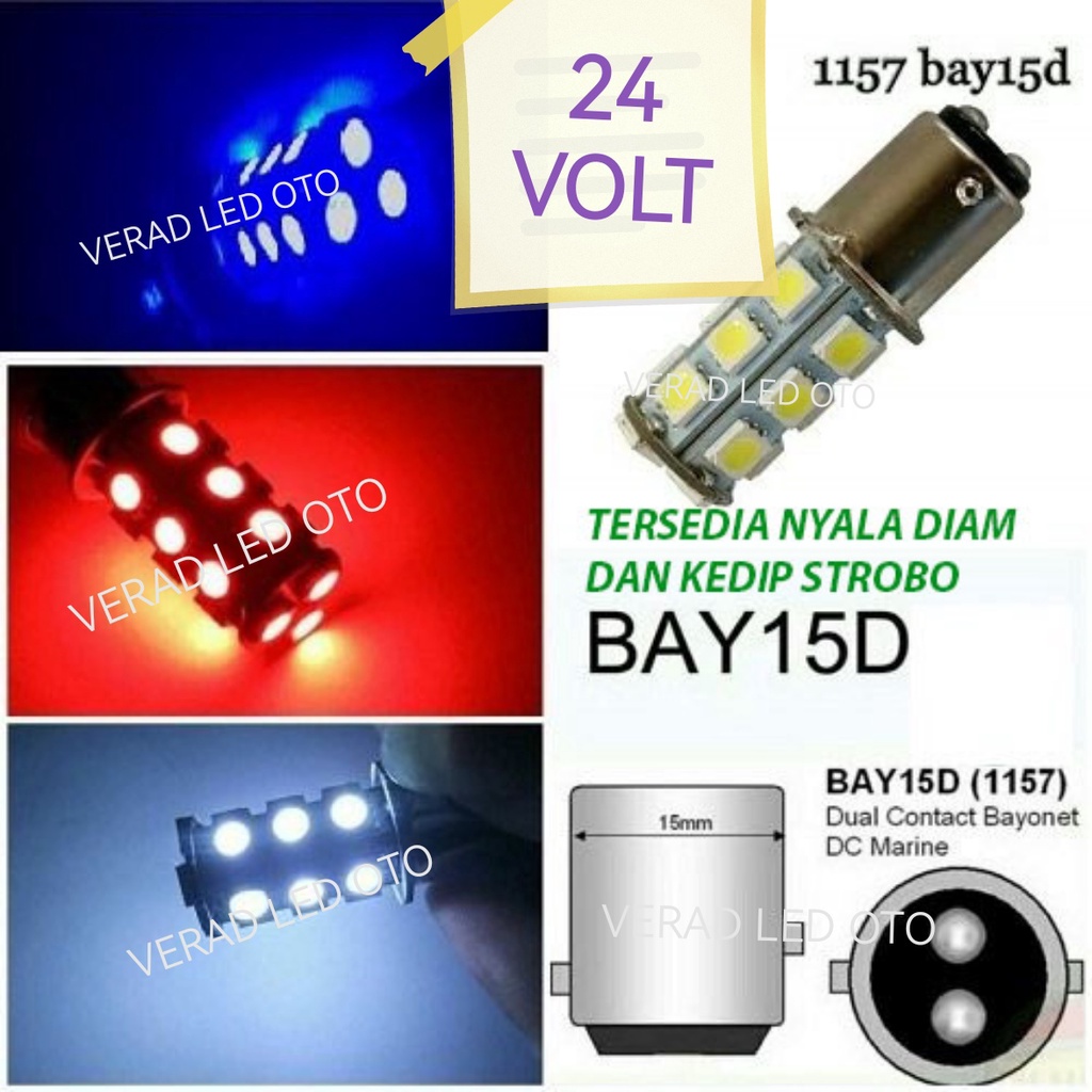 Jual LAMPU LED BAYONET 1157 2 KAKI LAMPU LED REM SMD 5050 18 MATA TITIK ...