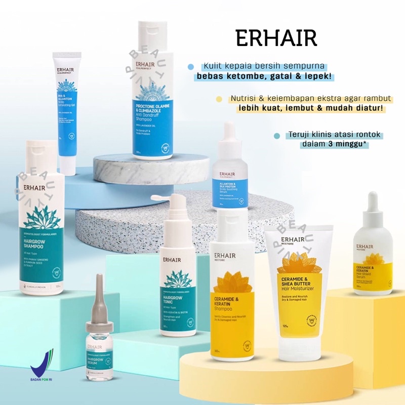Jual ERHA Shampoo Series (Hairgrow/ Dandruff/ Restore/ Erazol/ Dry ...
