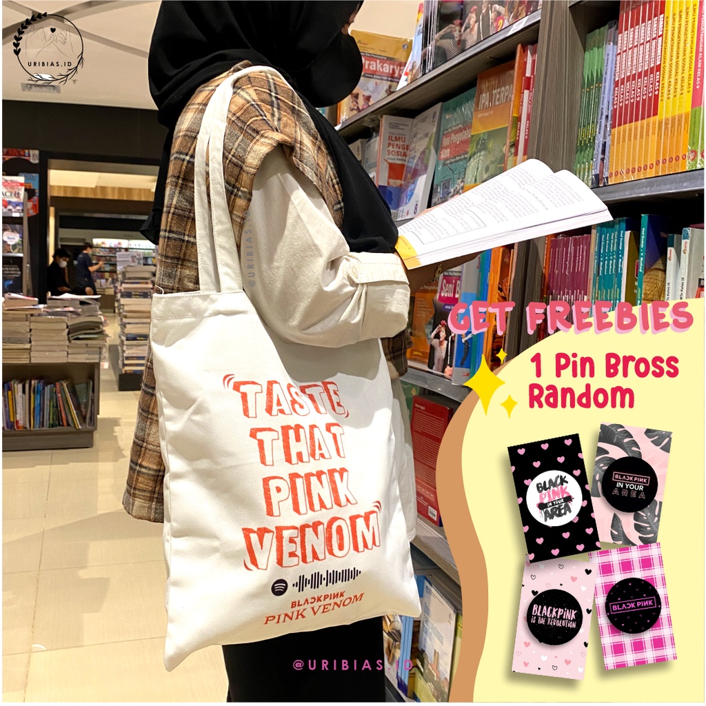 Jual Totebag BLACKPINK Pink Venom Taste That Pink Venom - Blckpink ...