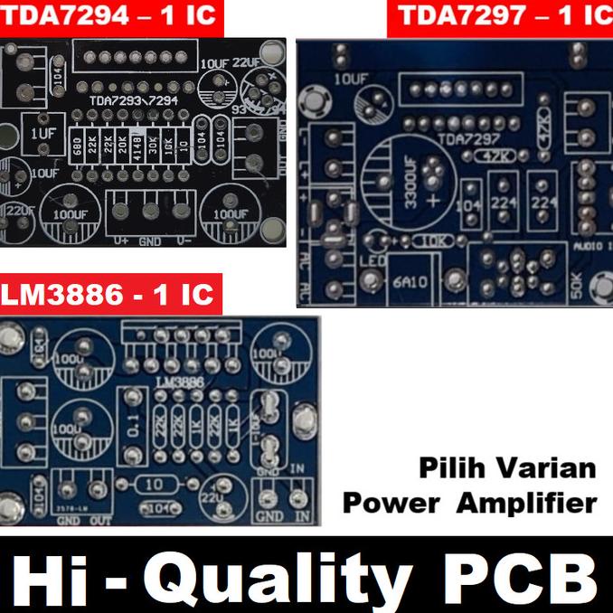 Jual PCB High Quality Power Amplifier 1-IC TDA7293/TDA7294 TDA7297 LM3886 miror1m Ayo Beli ...