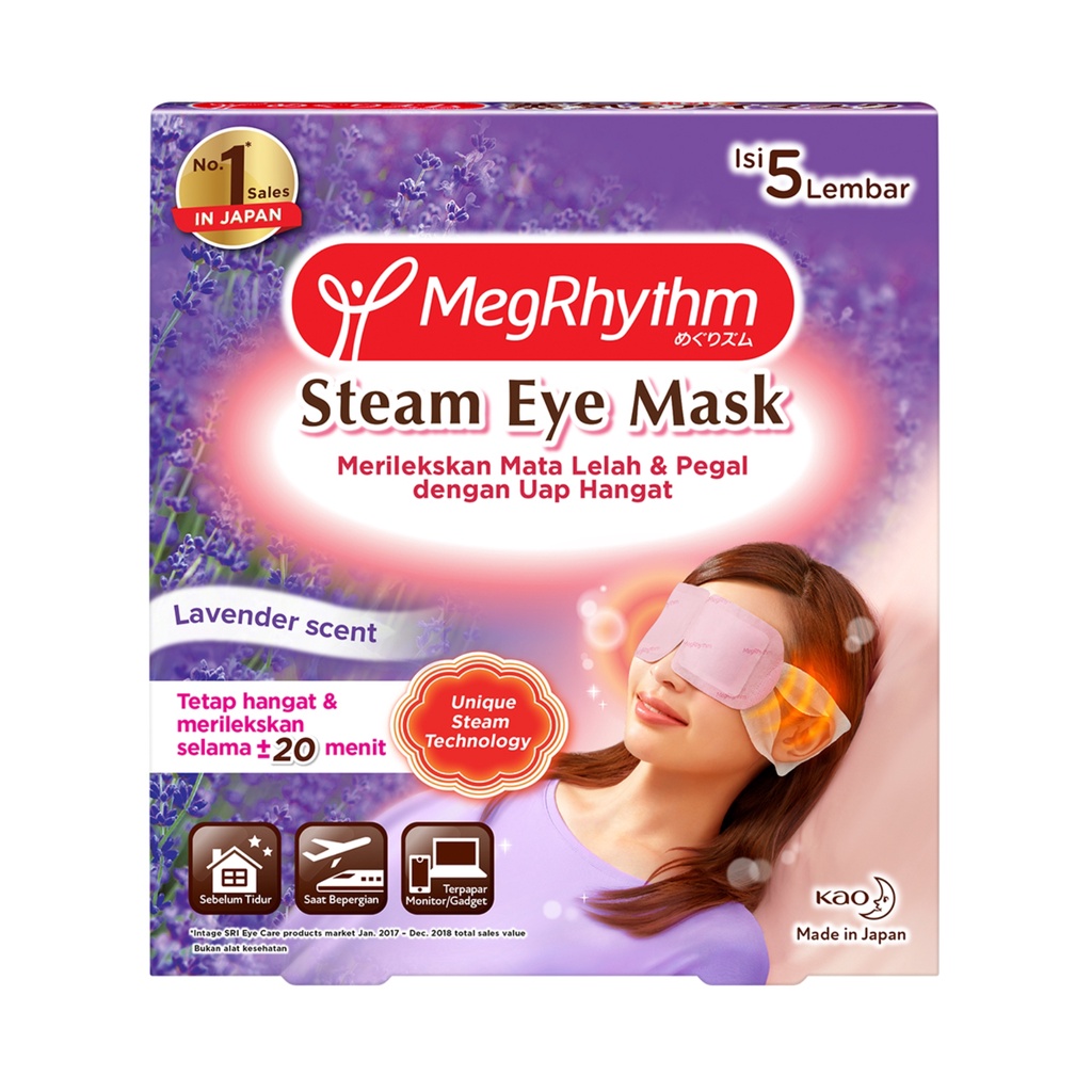 Jual MEGRHYTHM Masker Mata Steam Eye Mask Box Megrythm Rose Lavender ...