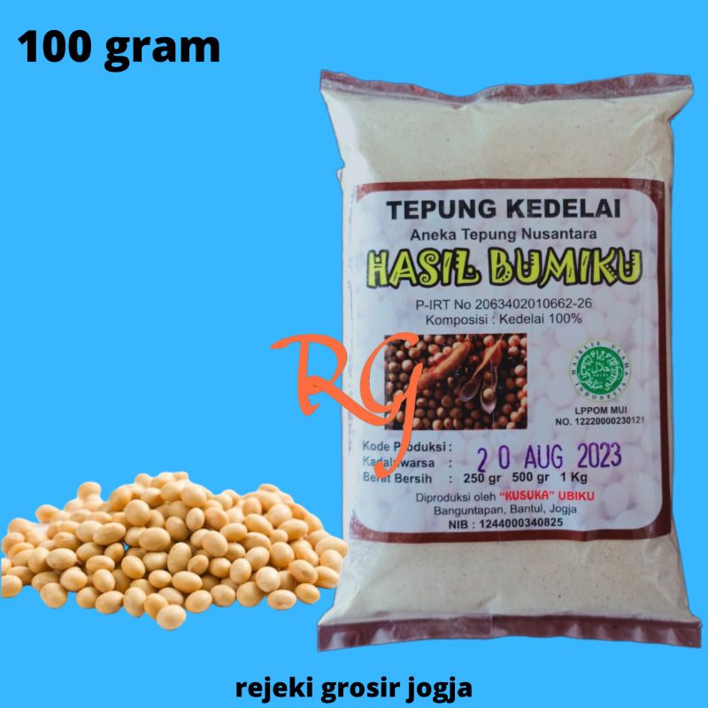 Jual Tepung Kedelai Putih Organik kemasan 100 GRAM/Tepung Kacang ...