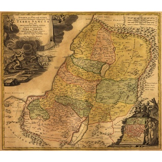 Jual Poster Peta Tua Palestina Hiasan Dinding Klasik - World Maps ...