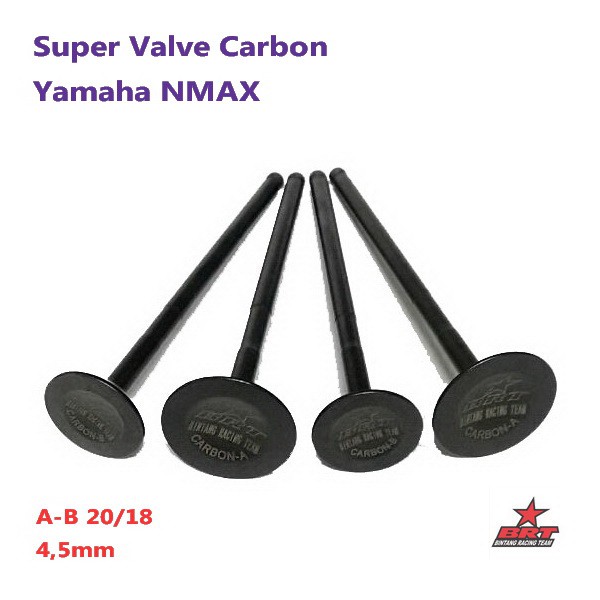 Jual Klep BRT Yamaha NMAX 4,5mm A-B 20/18 Carbon Racing Valve Indonesia ...