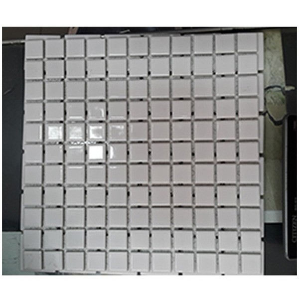 Jual INDAHKERAMIK Mosaic Mozaic Mosaik Square Kotak Glossy White Putih ...