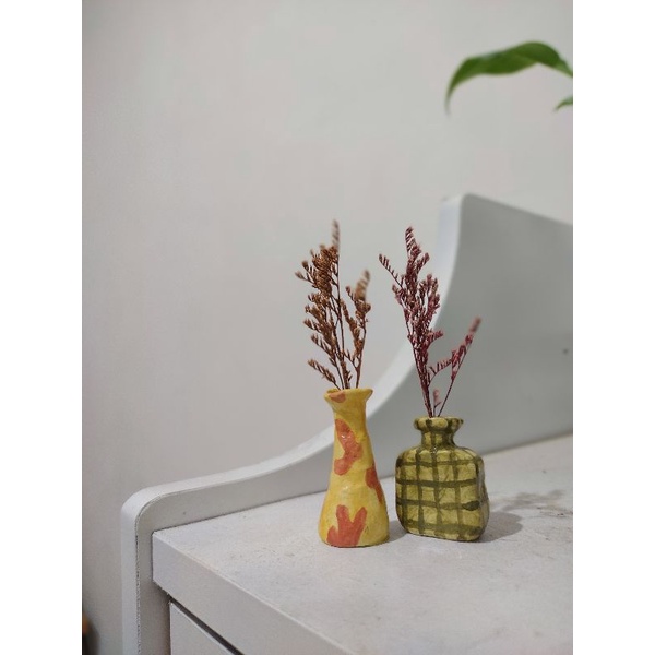 Jual Jadelin set mini pottery vases, mini vas gemoy room decoration ...