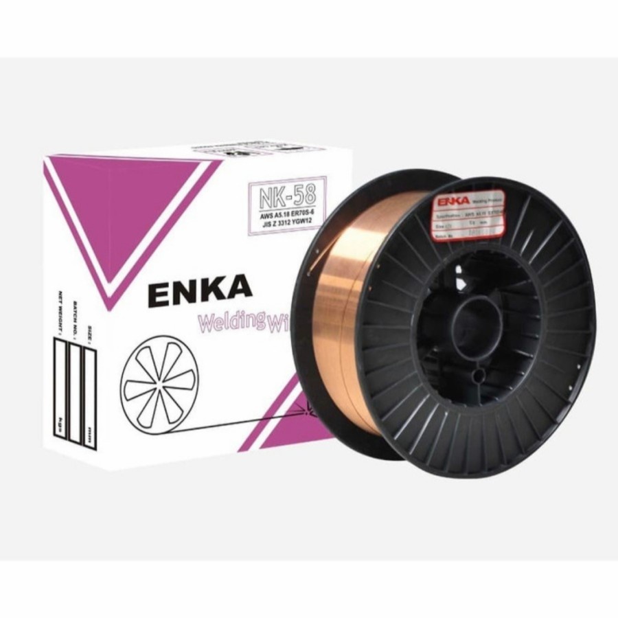 Jual Enka NK58/NK 58 Kawat Las CO2 MIG Besi 0.8mm/0,8mm/0.8/0,8 mm ER70S/ER 70 S - 15 Kg ...