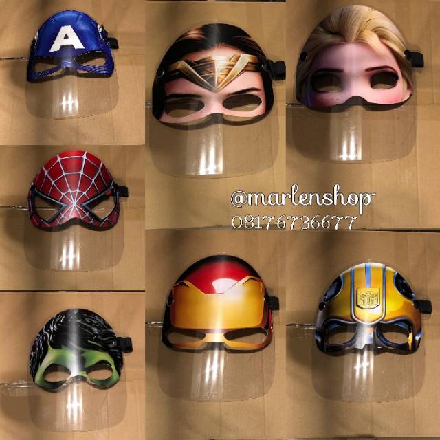 Jual Face Shield Topeng Super Hero Captain America Avanger CA Tebal ...