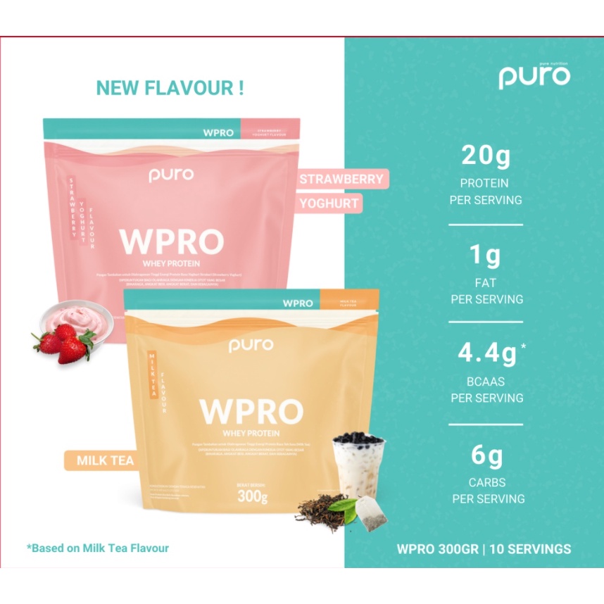 Jual PURO WPRO Whey Protein Concentrate susu protein 600gr Indonesia ...