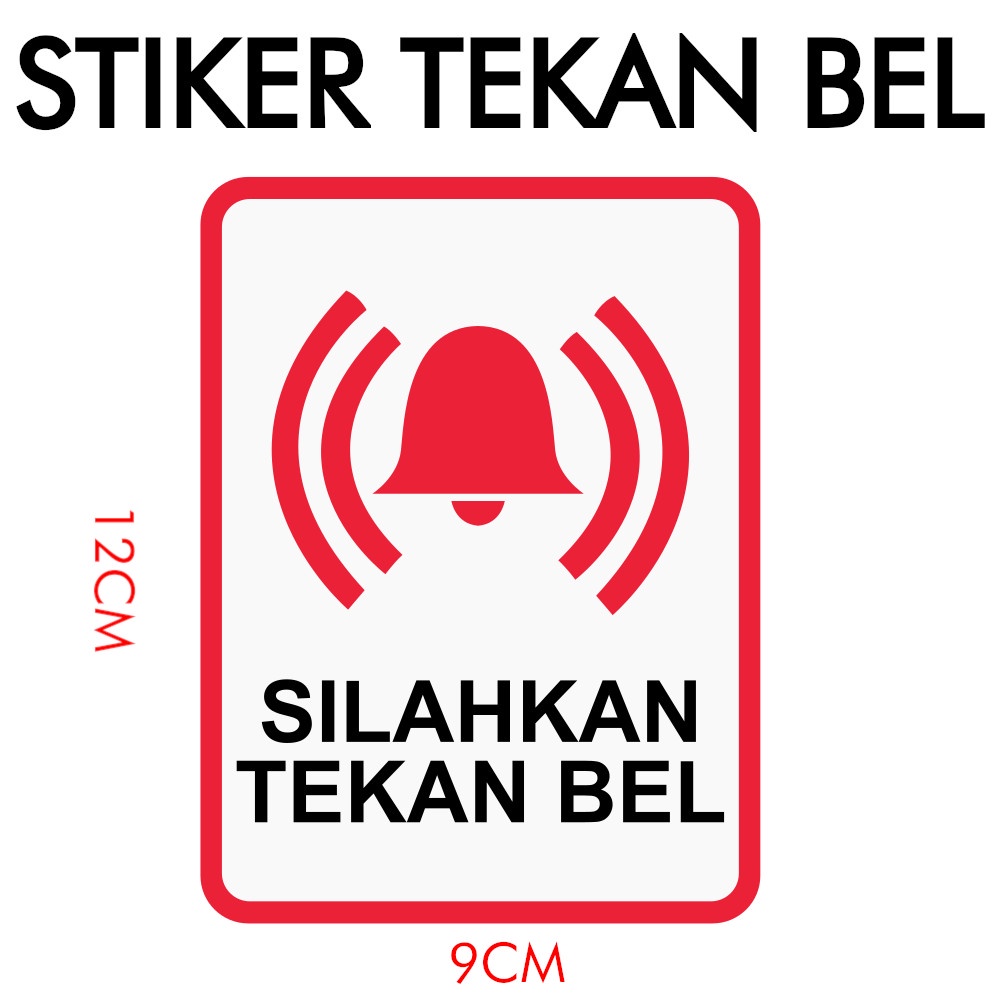 Jual Stiker Bell Rumah Pintu Tekan Bel Sticker Indonesia|Shopee Indonesia