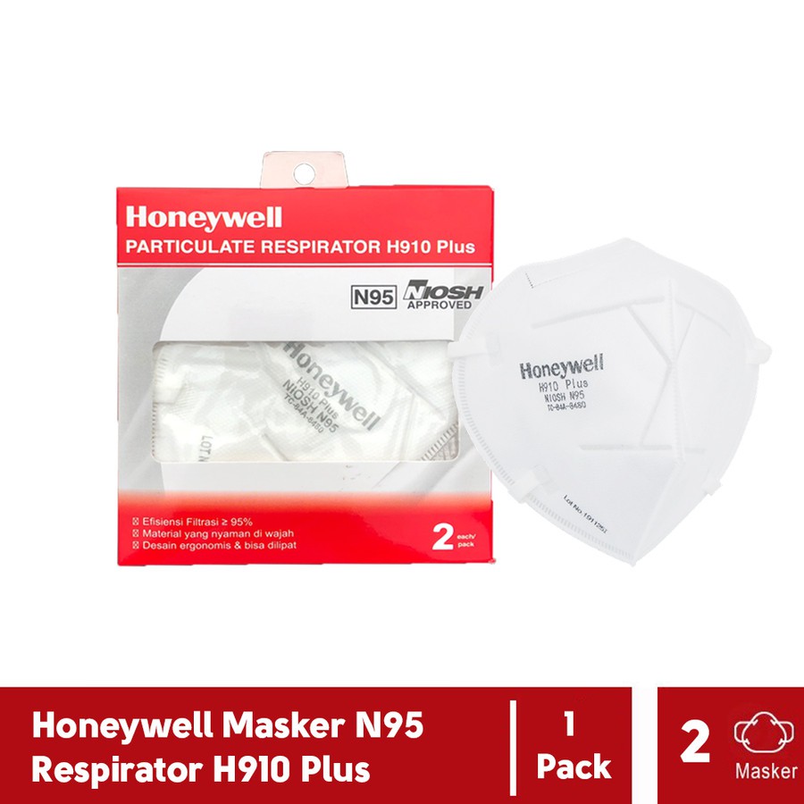 Masker N95 Honeywell Respirator H910 Plus - 1 Pack [2 masker] | Shopee Indonesia