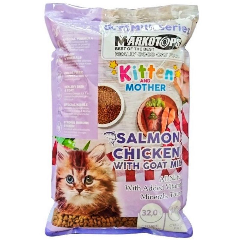 Jual Makanan anak kucing Markotops kitten and mother salmon chicken ...