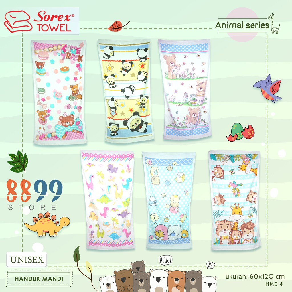 Jual Handuk Mandi Premium Sorex 60x120 / Handuk Mandi 60x120 Animal ...