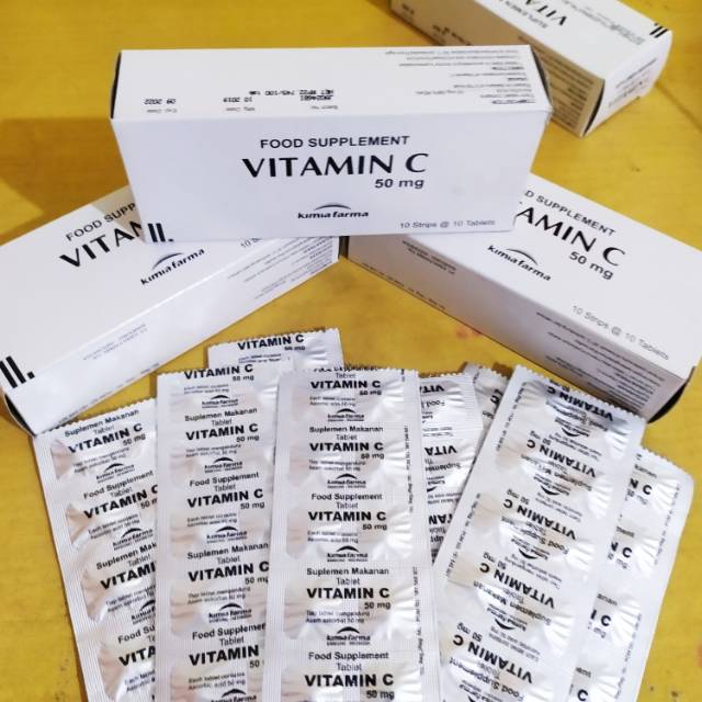 Jual Vitamin C Kimia 100 Tablet Vitamin C | Shopee Indonesia