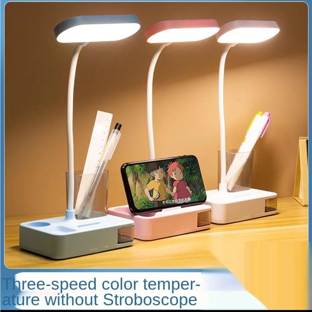 Jual Lampu meja belajar 28 LED plus tatakan hp dan pen 3 penerangan ...
