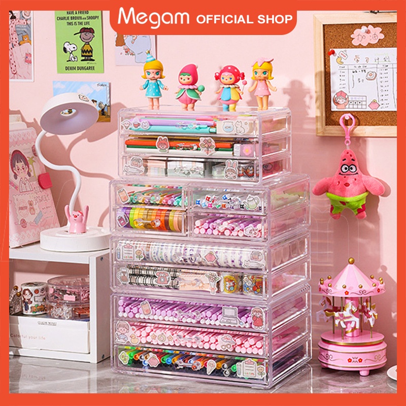 Jual Megam Rak Penyimpanan Aksesoris Perhiasan Rak Akrilik Bening ...