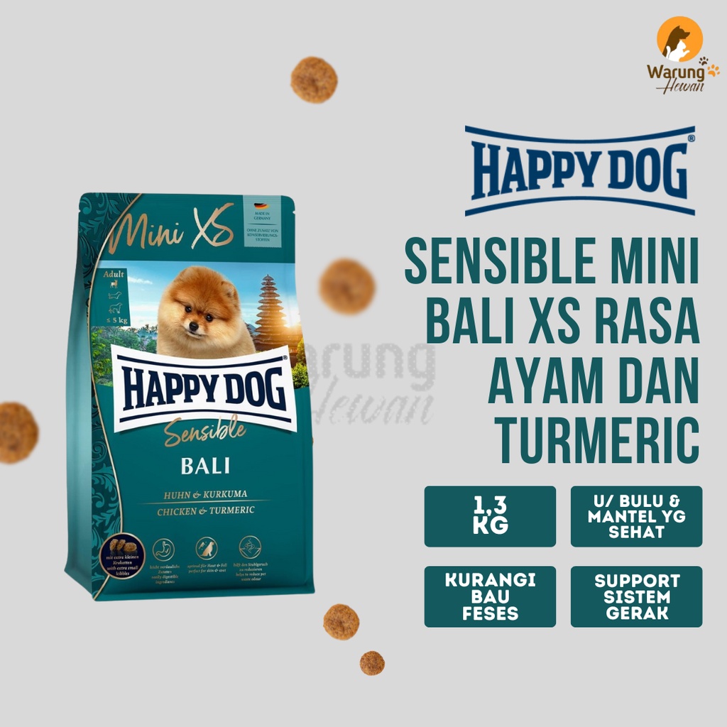 Jual Happy Dog Sensible Mini Bali Xs Rasa Ayam dan Turmeric 1,3 Kg ...
