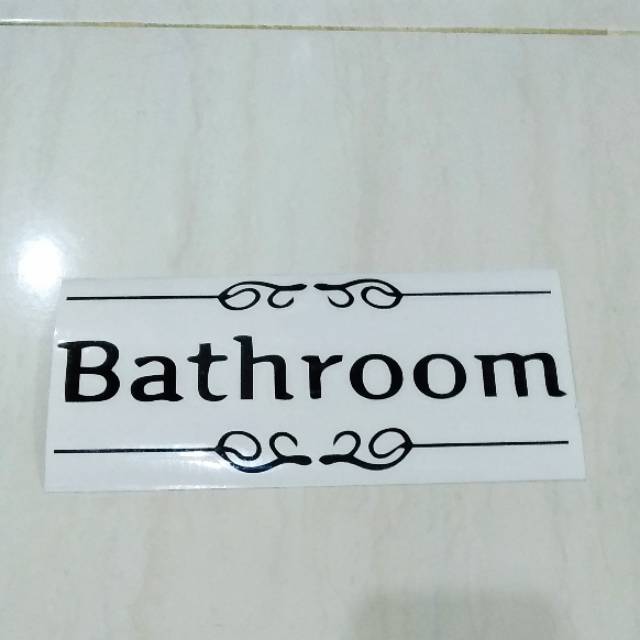 Stiker Toilet Sign Bathroom Tulisan Pintu Kamar Mandi Sticker Kafe | pgmall