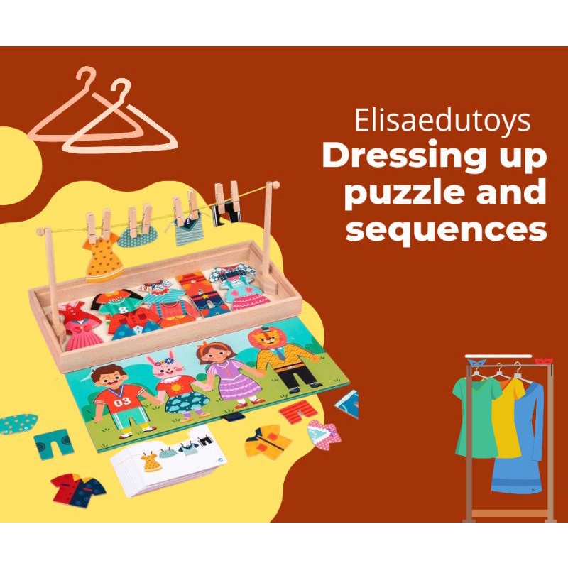 Jual dressing up puzzle and sequence play card | Shopee Indonesia