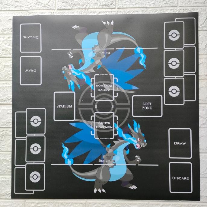 Jual PLAYMAT POKEMON TCG CUSTOM 2 PLAYER CUSTOM MEGA CHARIZARD X ...