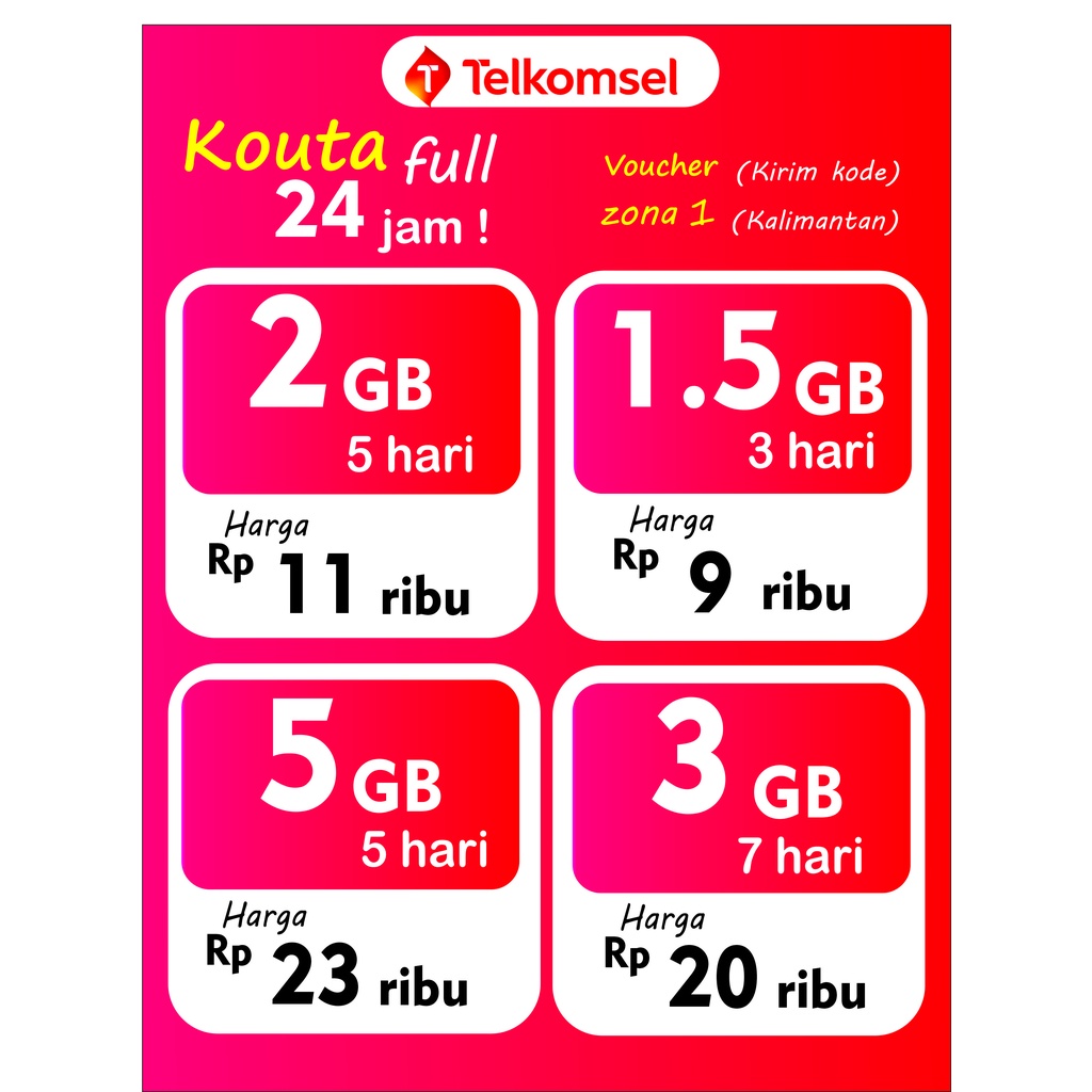Harga Voucher Data Terbaru Desember 2022 |BigGo Indonesia