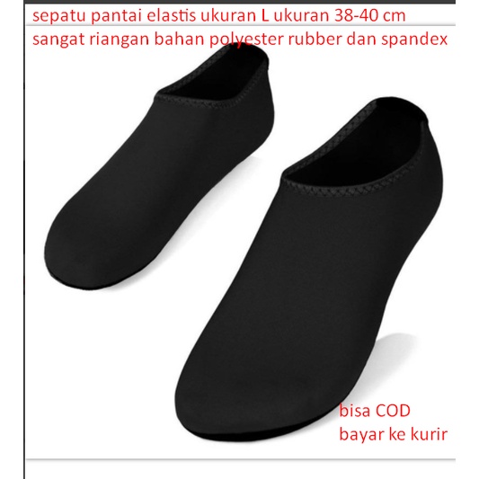Jual sepatu pantai elastis ukuran L ukuran 38-40 cm sangat riangan ...