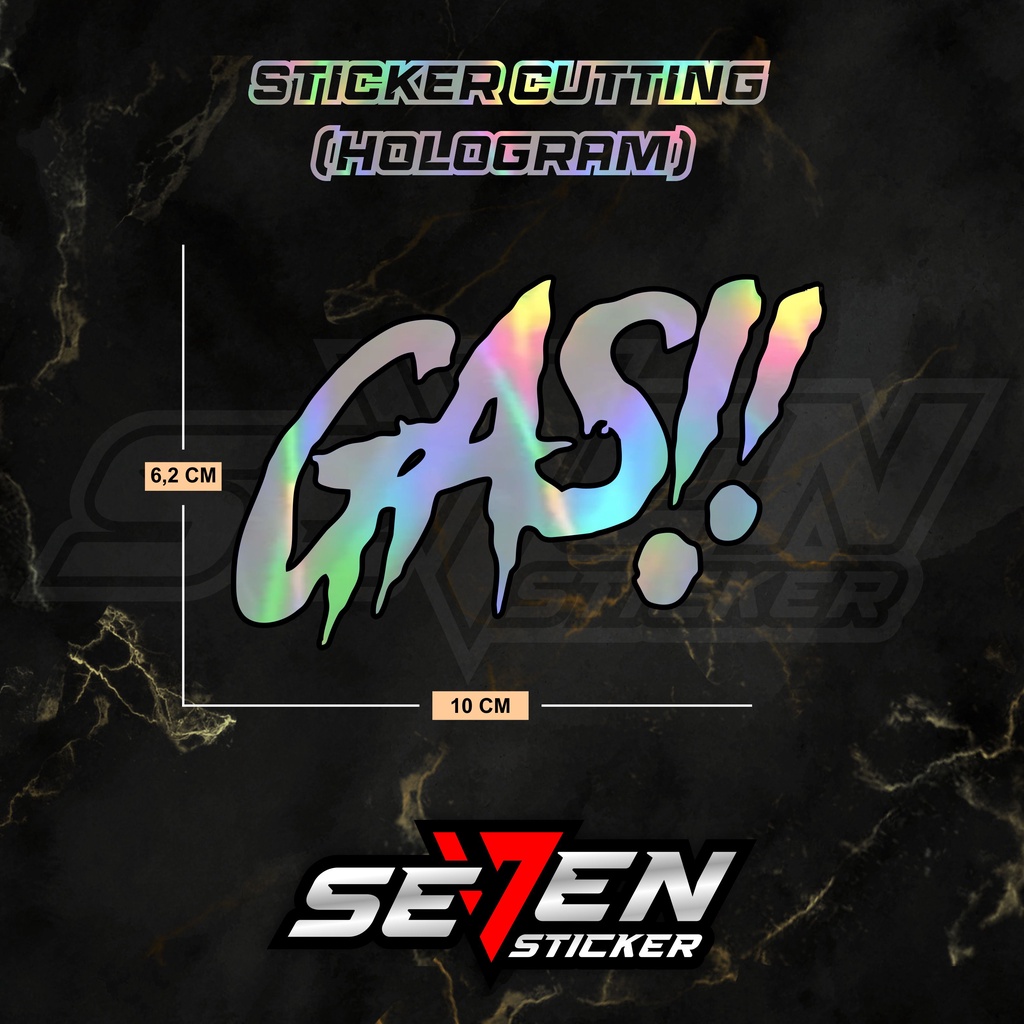 Jual Sticker Cutting Hologram GASS / Sticker Motor | Shopee Indonesia